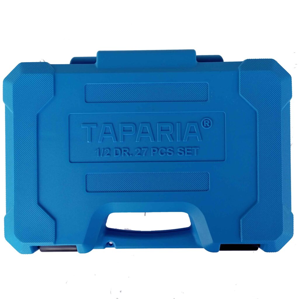 TAPARIA 27 PCS 1/2" DRIVE SOCKET SET HEAVY DUTY BI-HEX Blow Mold Box ...