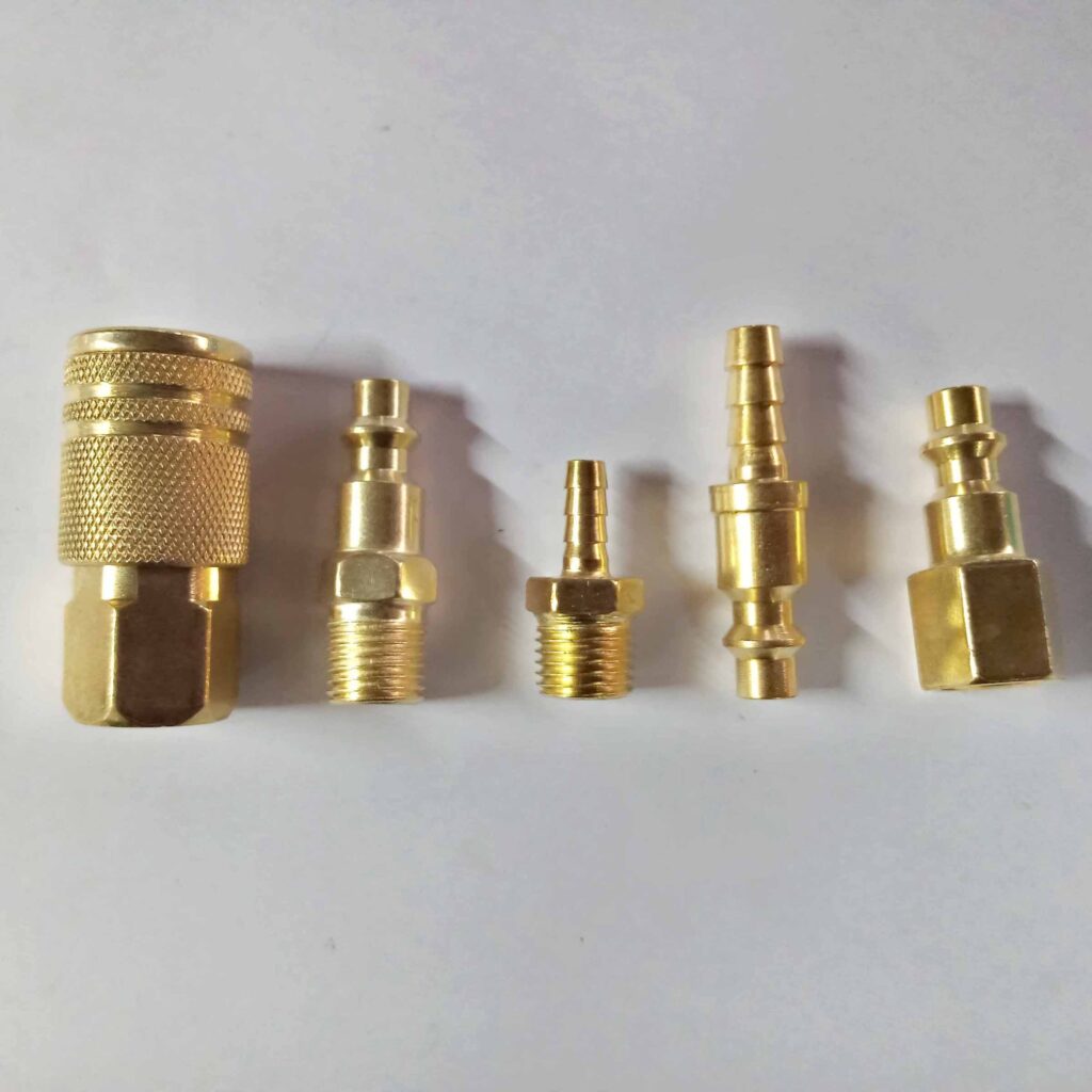 ASAKI Imported 5 Pieces Pneumatic Air Quick Connector Kit Coupling ...