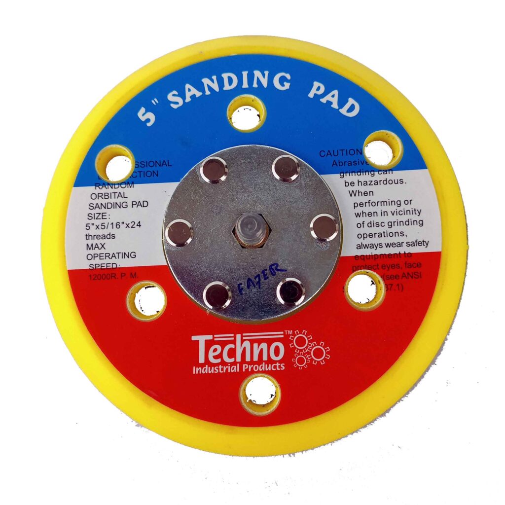 TECHNO 5" Inch Air Sanding Disc Pad/Pneumatic Sander Pad - OPERA TOOLS